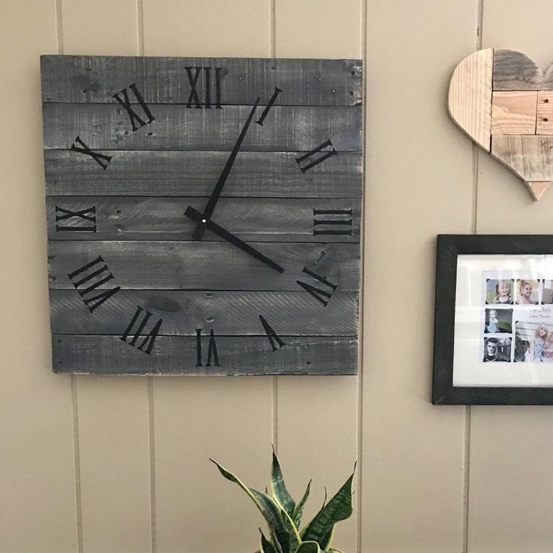 Distressed Clock - Etsy