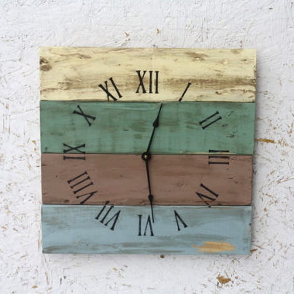 Distressed Clock - Etsy