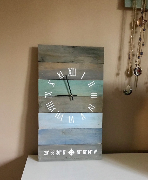 Personalized Clock With Longitude and Latitude Coordinates - Etsy