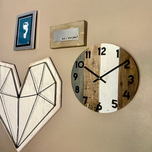 Modern Farmhouse Clock in Neutral Tones, Gorgeous Home Decor or Gift ...