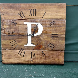 Personalized Wall Clock Handcrafted MONOGRAMED Letter Last Name Clock ...