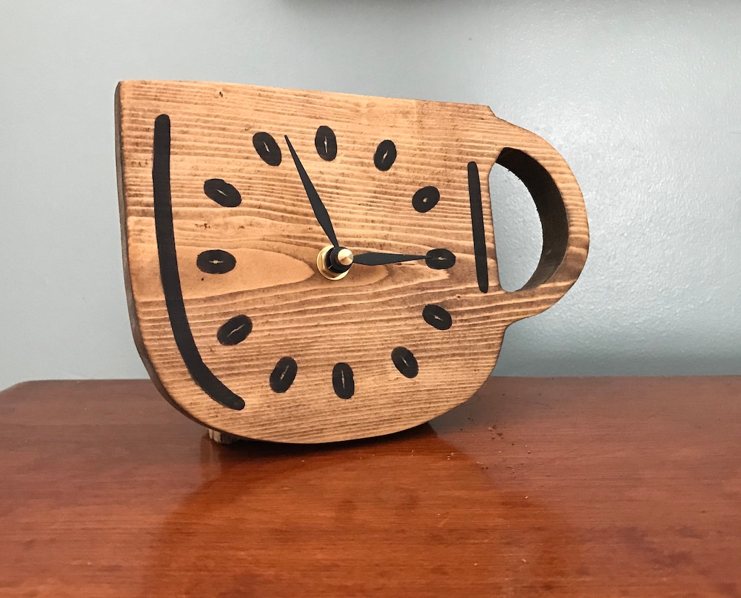 Coffee Cup Clock, Custom Sizes, Coffee Lovers Gift, Coffee Bar, Coffee ...