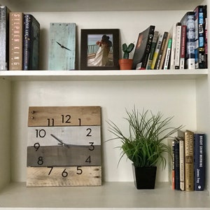 Handcrafted Wall Clock in Neutral Colors Rustic Modern Decor Farmhouse ...