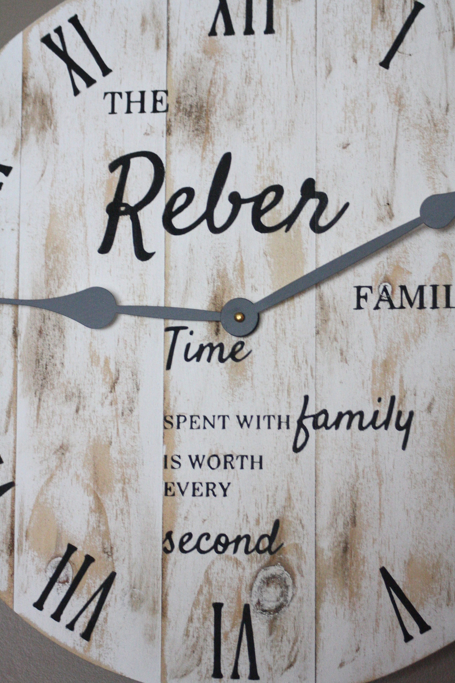 Personalized Wall Clock Handcrafted Time Spent With Family is - Etsy