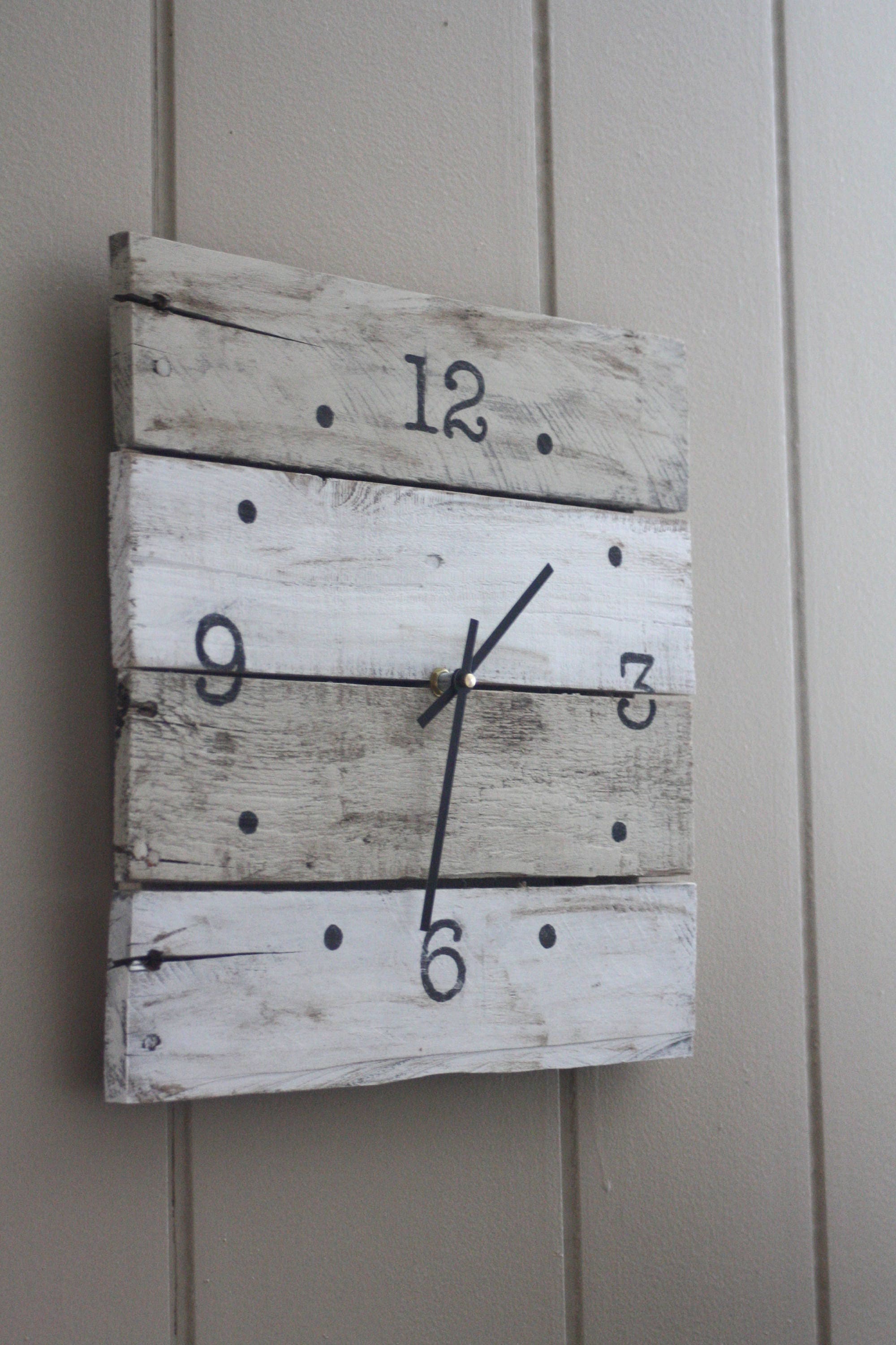 Wall Clock in Lovely Neutrals Coastal Decor Modern Farmhouse Cottage ...