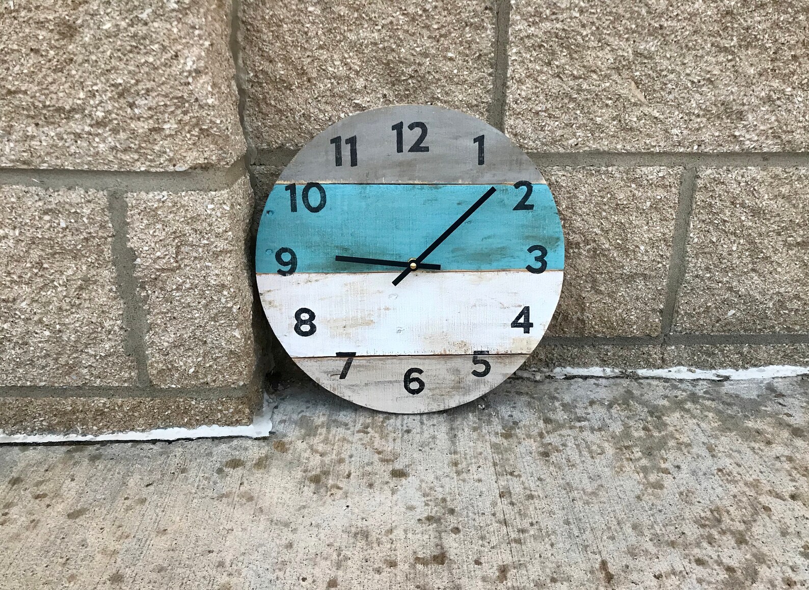 Wall Clock in a Beach House Style Made From Reclaimed Pallet | Etsy