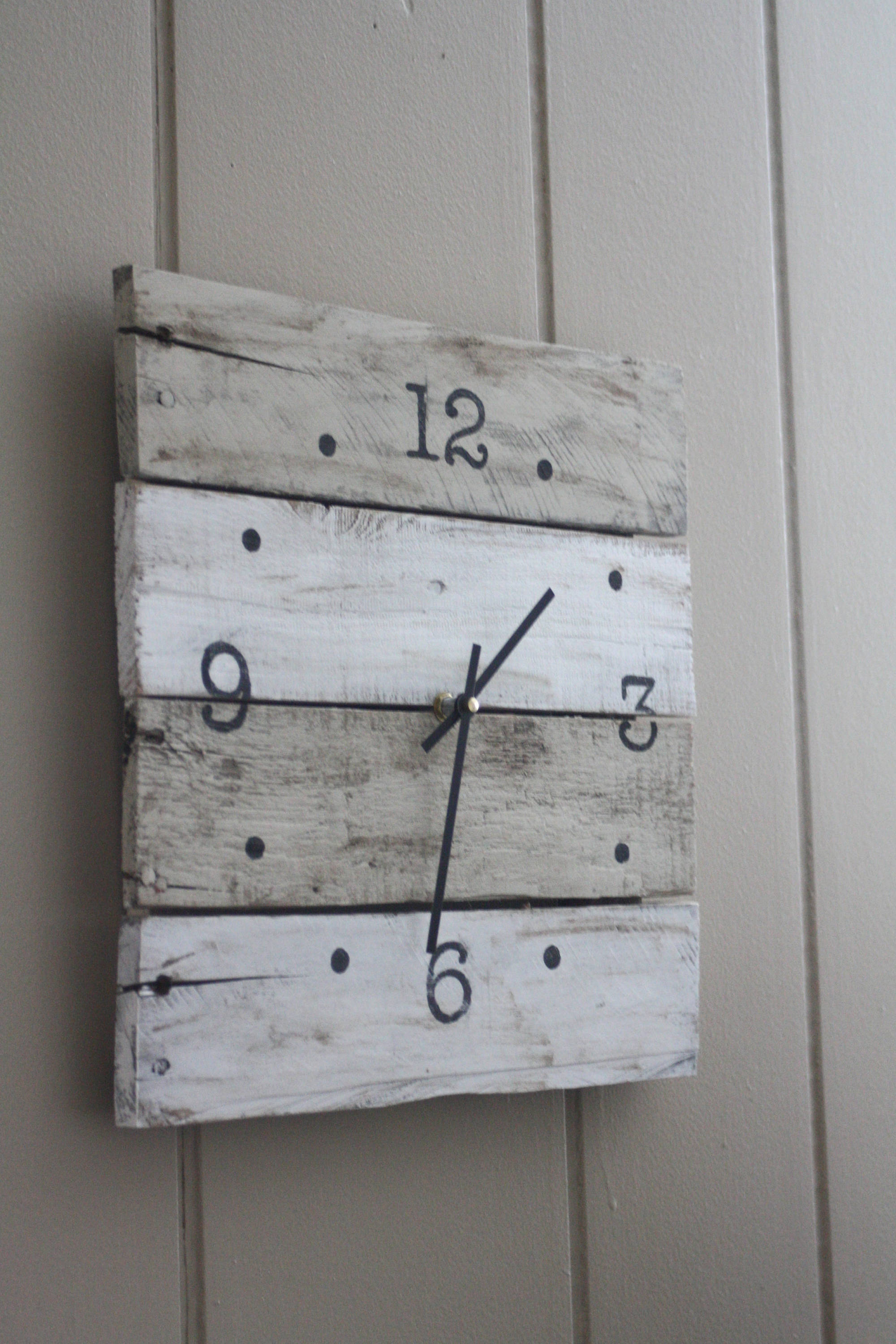 Wall Clock in Lovely Neutrals Coastal Decor Modern Farmhouse Cottage ...
