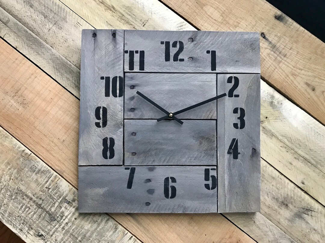 Industrial Style Wood Wall Clock, Reclaimed and Cool, Pub Clock, Modern ...