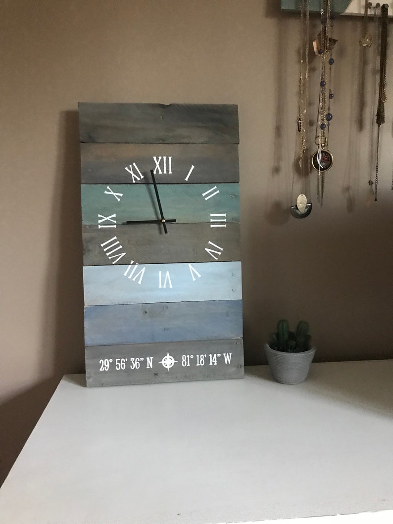 Personalized Clock With Longitude and Latitude Coordinates, Custom Gift ...