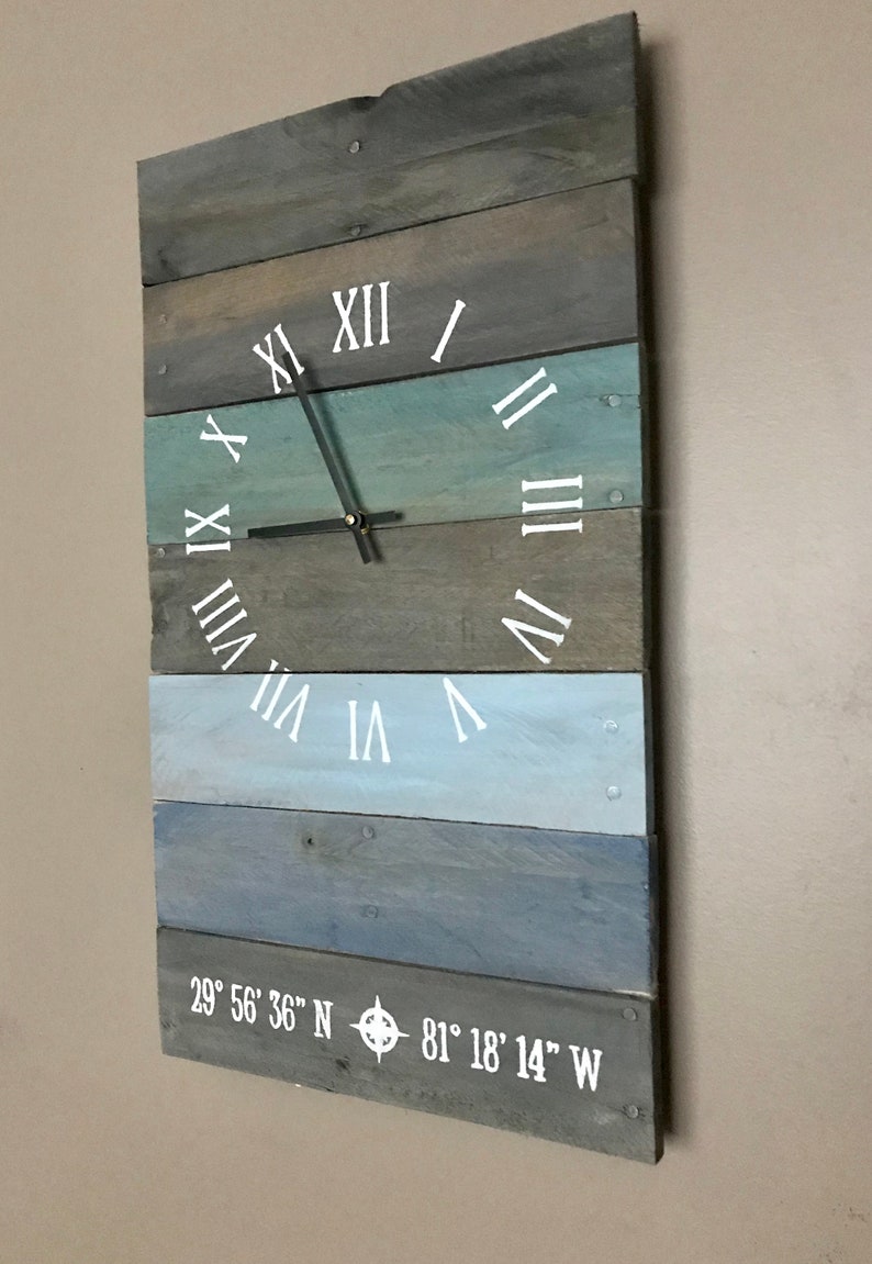 Personalized Clock With Longitude and Latitude Coordinates - Etsy