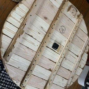 Oversized Huge Large Rustic Real Wood Wall Clock in Golden Oak Stain 42 ...