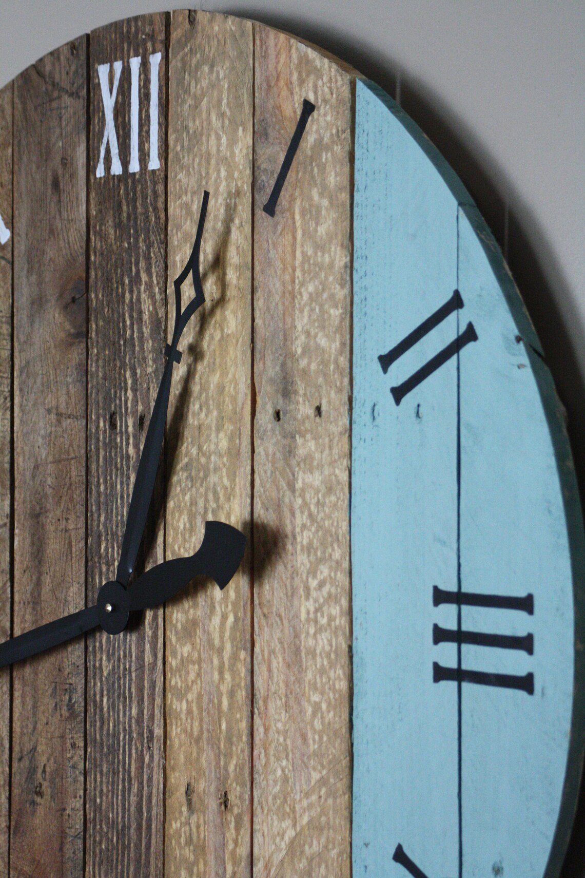 30 Large Rustic Clock Modern Farmhouse Decor Colonial | Etsy