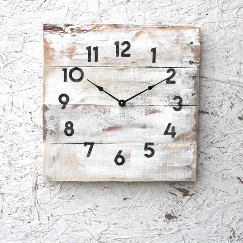 Distressed Clock - Etsy