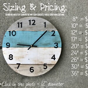 17 Handsome Round Wall Clock in Browns Gray and Blue | Etsy