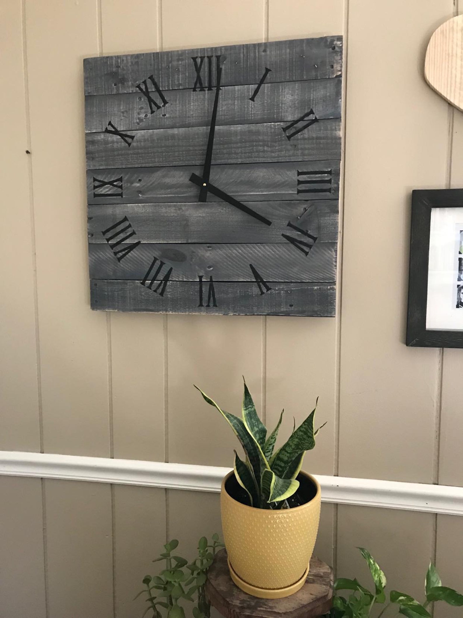 Farmhouse Clock Rustic Modern Pallet Wood Barnwood Look Custom Sizes ...