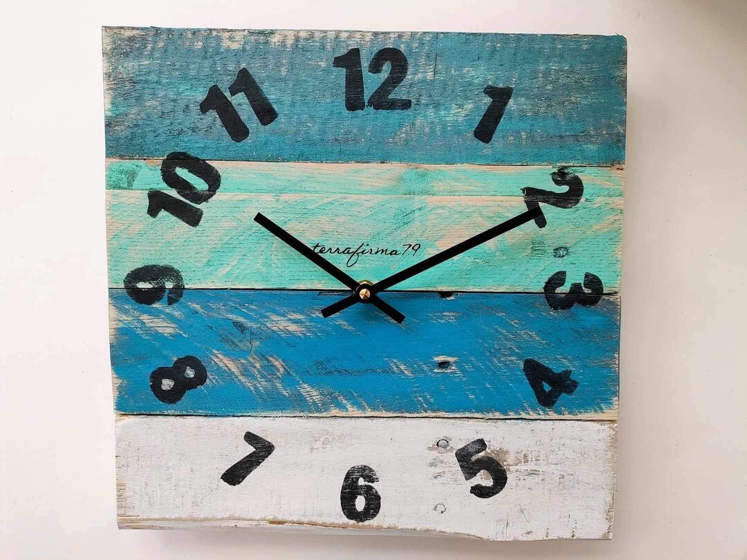 Blue Harbor Beach House Clock, Tropical Wall Decor, Vacay Vibes ...