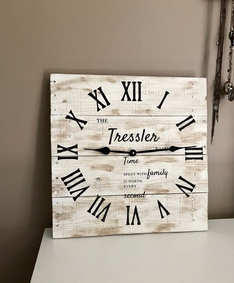 Personalized Wall Clock Family Last Name Wall Decor - Etsy