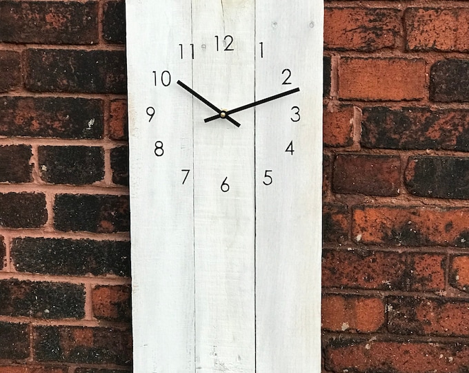 Primitive Long Wall Clock - Etsy