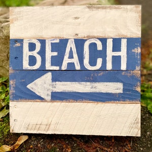 Hand-painted Wooden Beach Sign, Custom Personalized Beach Signs ...