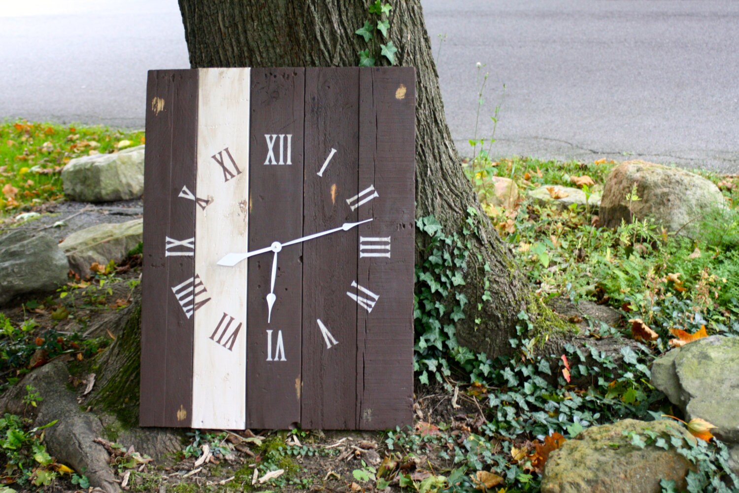 Large Rectangular Wall Clock 36 by 26 Pallet wood | Etsy