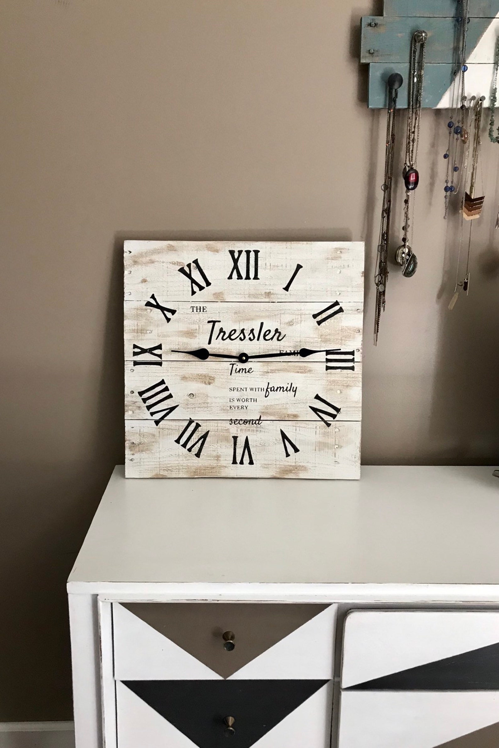 Personalized Wall Clock Family Last Name Wall Decor | Etsy