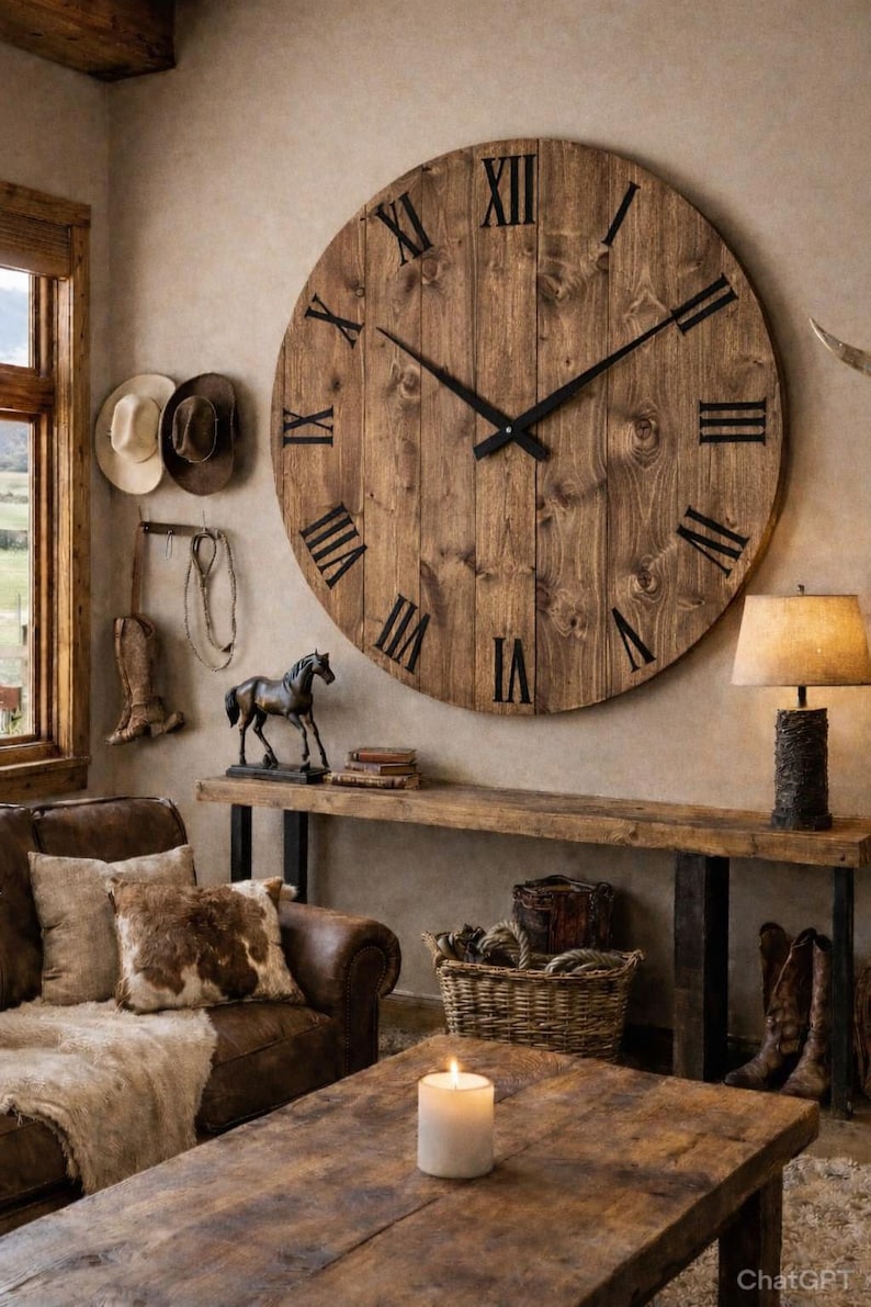 Oversize Rustic Wall Clocknull