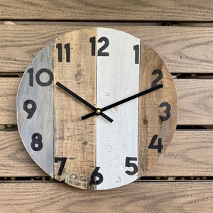 Modern Farmhouse Clock in Neutral Tones, Gorgeous Home Decor or Gift ...