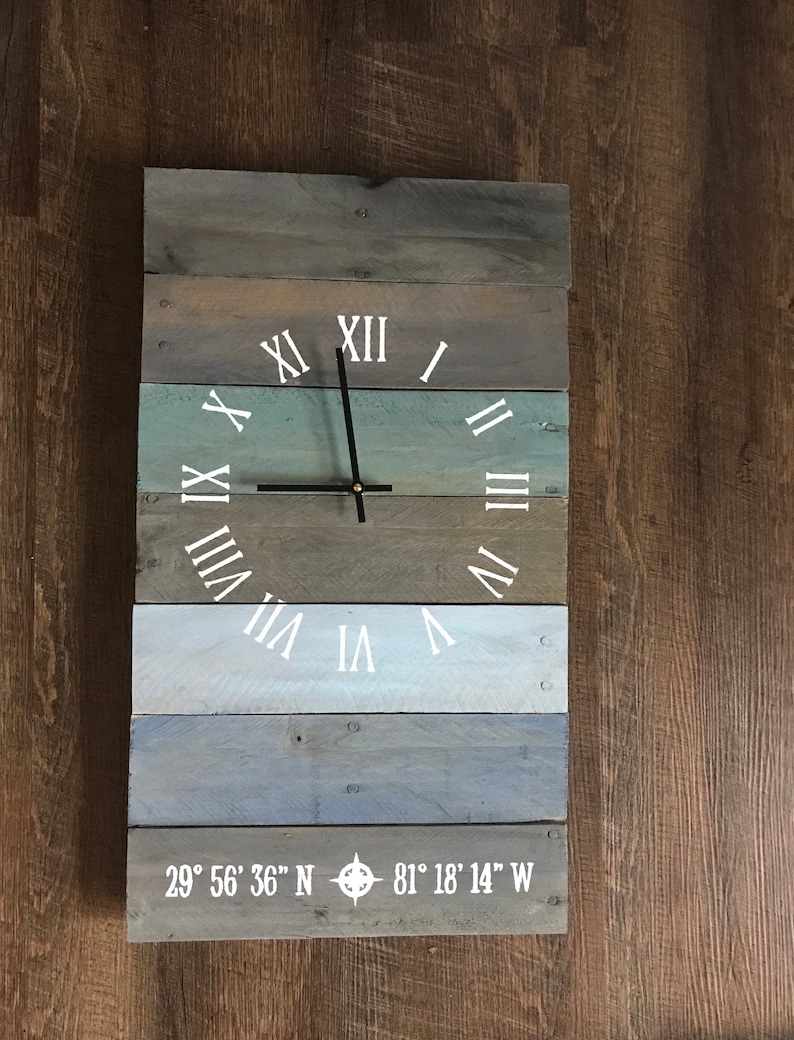 Personalized Clock With Longitude and Latitude Coordinates - Etsy