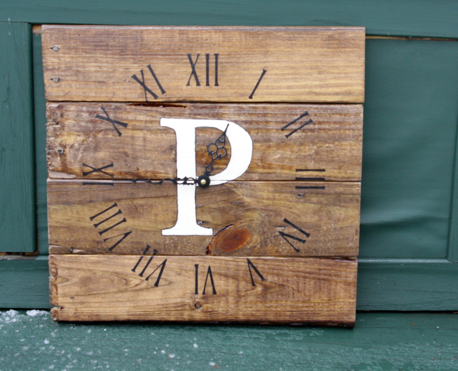 Personalized Wall Clock Handcrafted MONOGRAMED Letter Last - Etsy