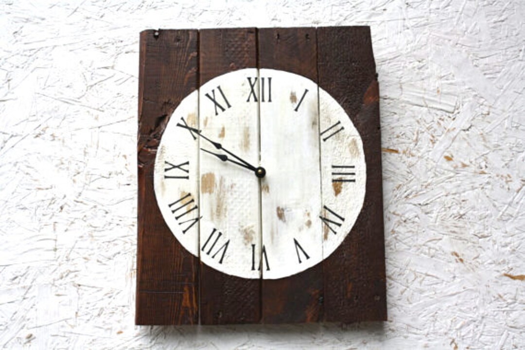 Rustic Farmhouse Clock Modern Wall Clock Handmade Made to - Etsy