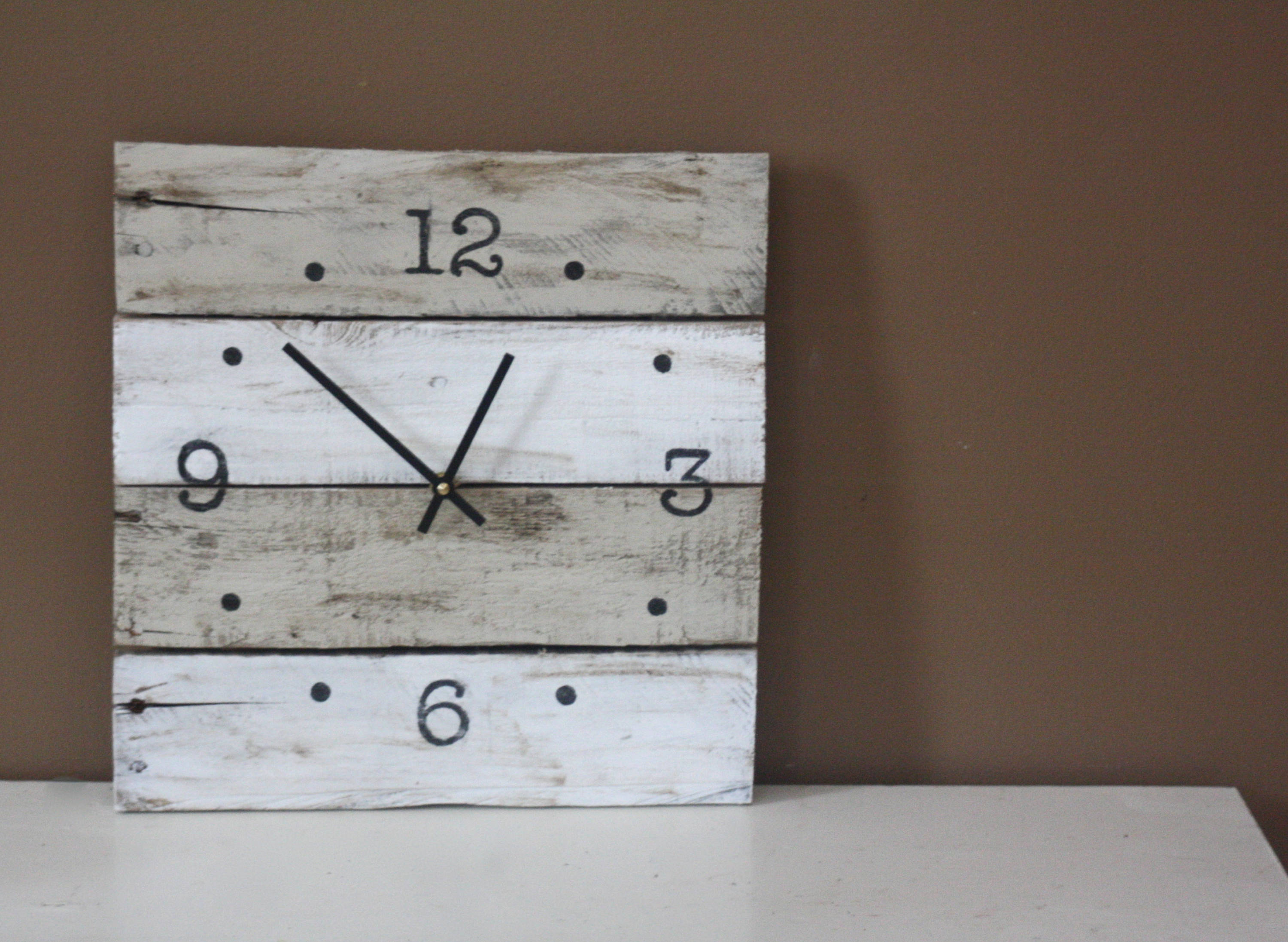 Wall Clock in Lovely Neutrals Coastal Decor Modern Farmhouse Cottage ...