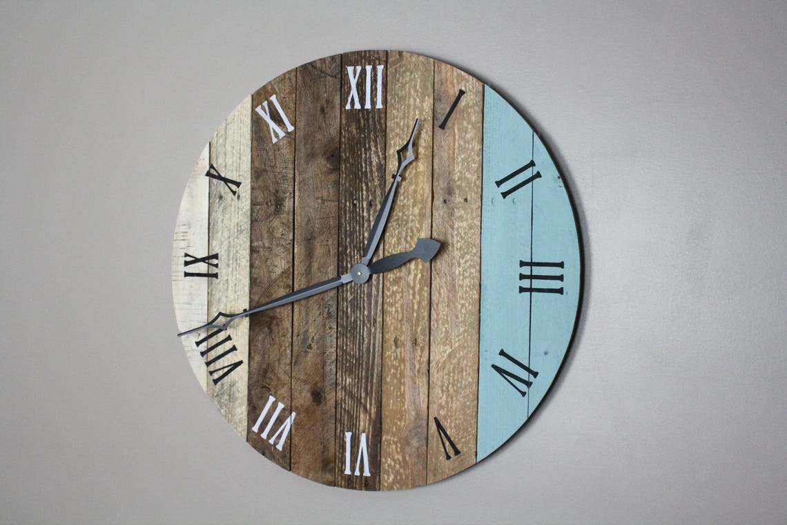 30 Large Rustic Clock Modern Farmhouse Decor Colonial - Etsy