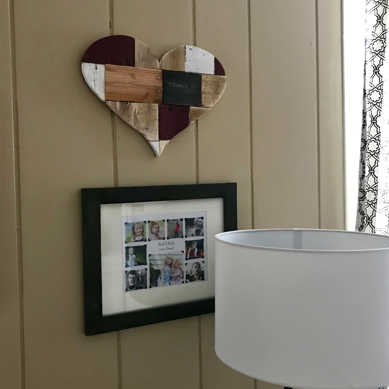 Wooden Heart Wall Hanging With a Touch of Burgundy. Happy - Etsy