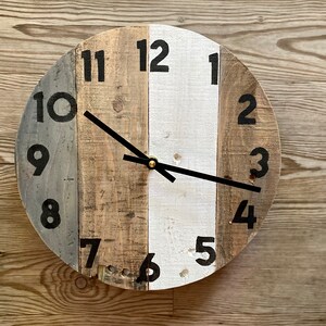 Modern Farmhouse Clock in Neutral Tones, Gorgeous Home Decor or Gift ...
