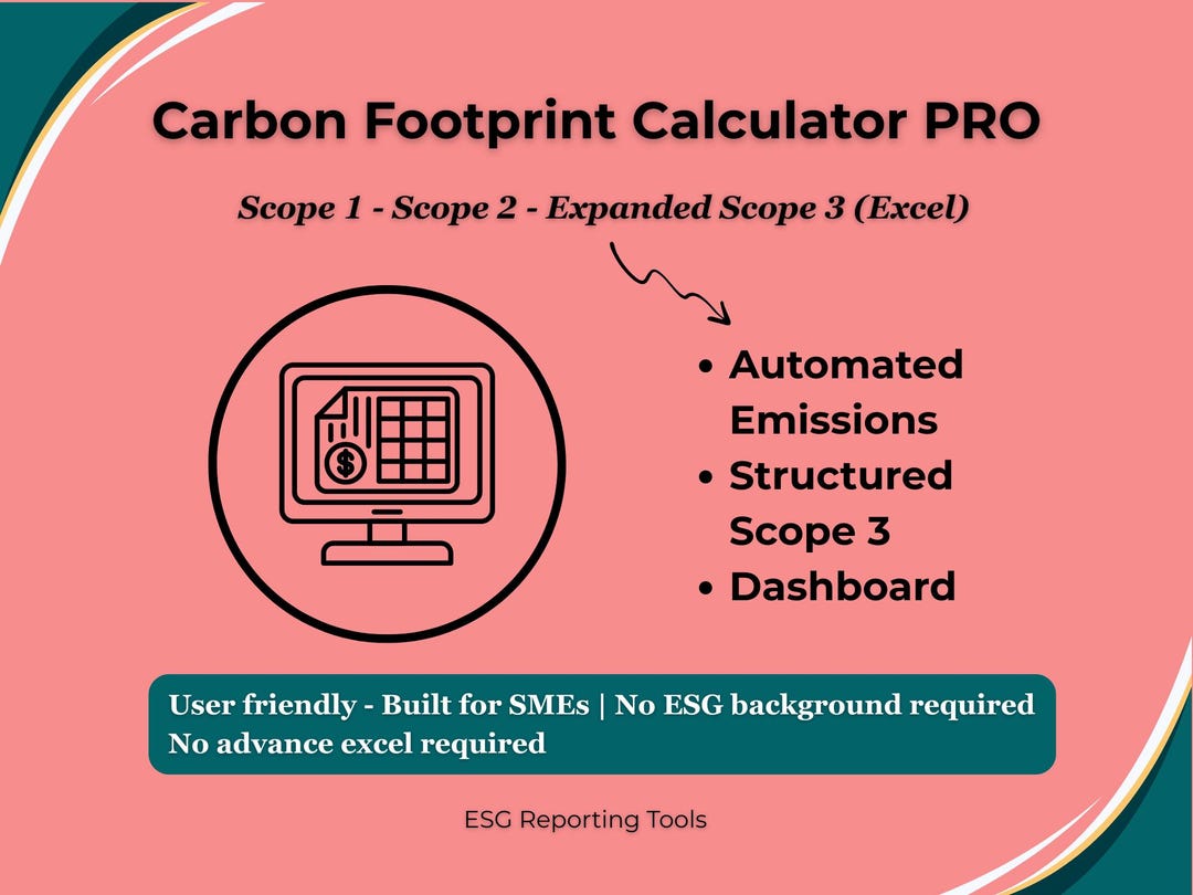 Buy Carbon Footprint Calculator PRO (excel) | Excel ESG Reporting ...
