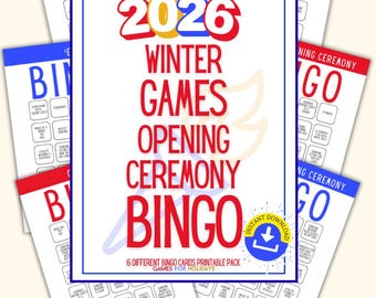Winter Games BINGO Game Printable Cards - Etsy