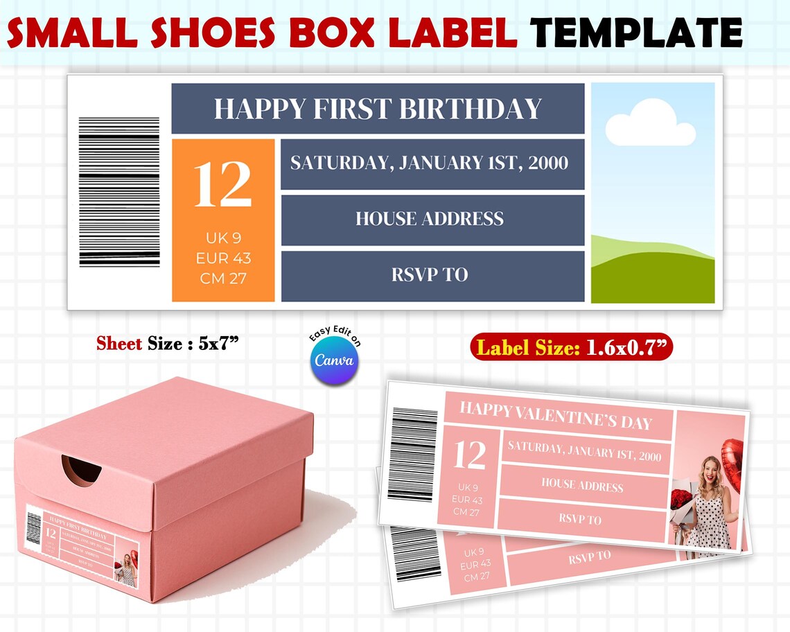 Shoe Box Template, Shoe Box Svg, Sneaker Box Template, Shoe Box ...