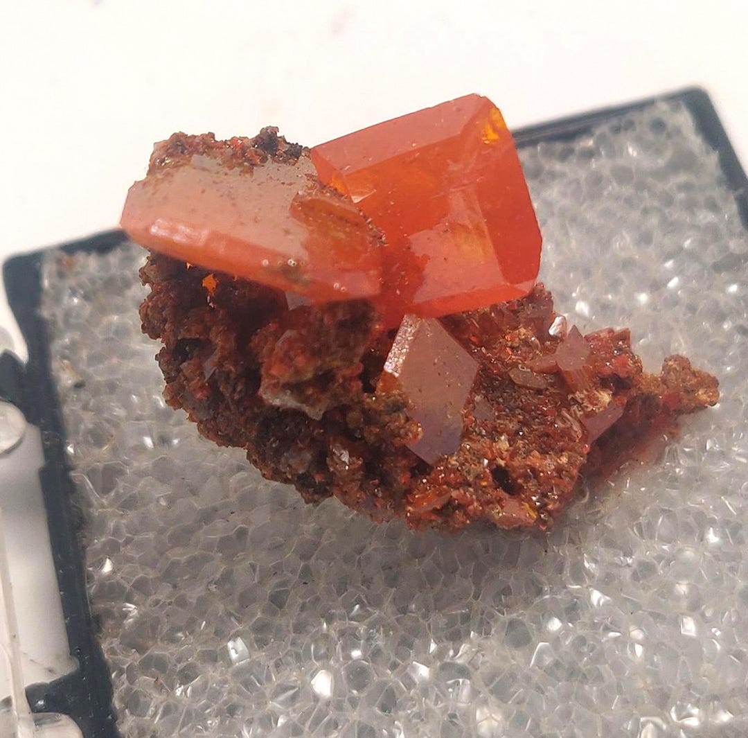 Wulfenite From Red Cloud Mine, Arizona Mounted in Perky Box From 1970's ...