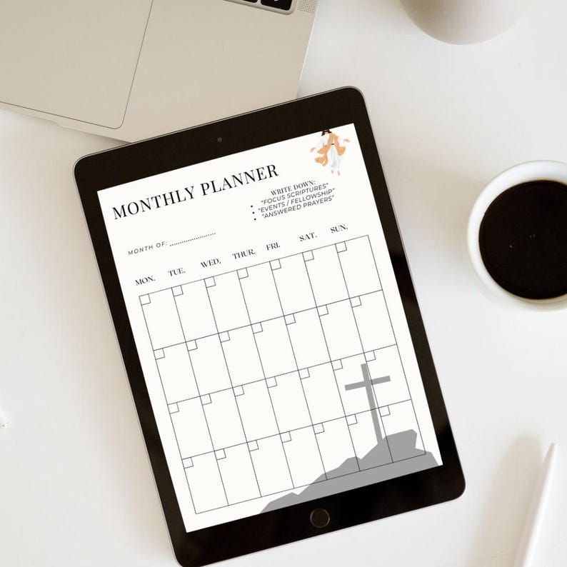 Editable Bible Study Planner | Scripture & Faith Schedule | Minimal ...