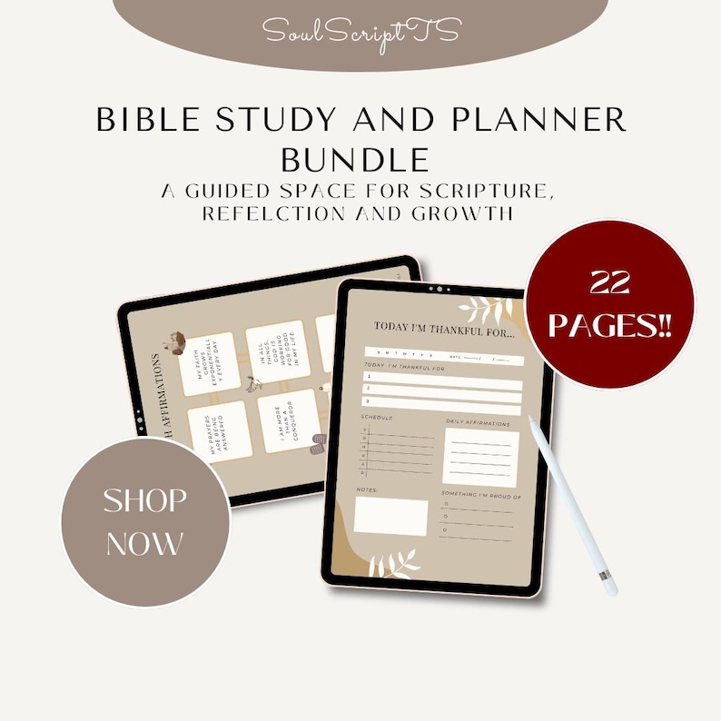 Editable Bible Study Planner | Scripture & Faith Schedule | Minimal ...