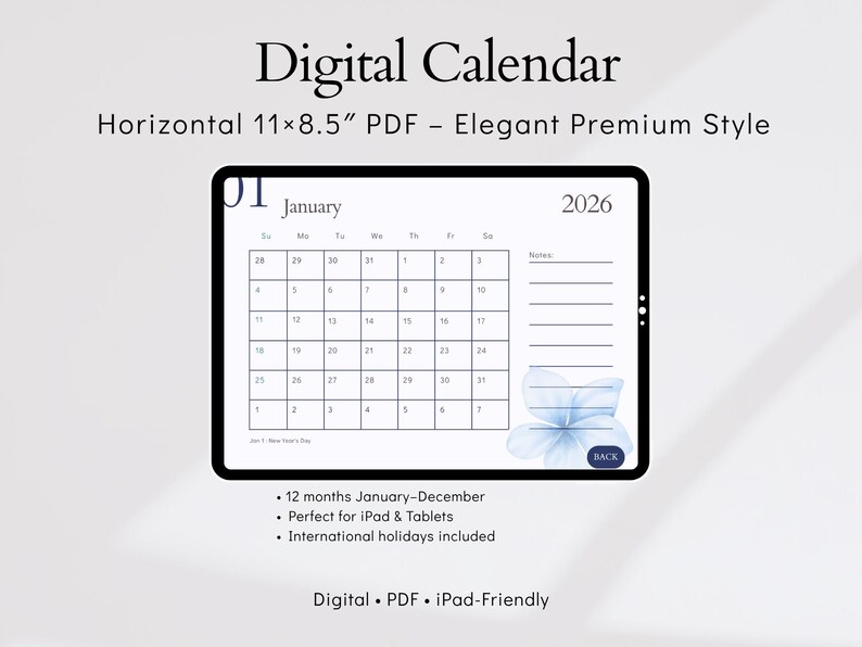 Kalender 2026 (A4-PDF zum Ausdrucken) | Minimalistischer Monatskalender ...