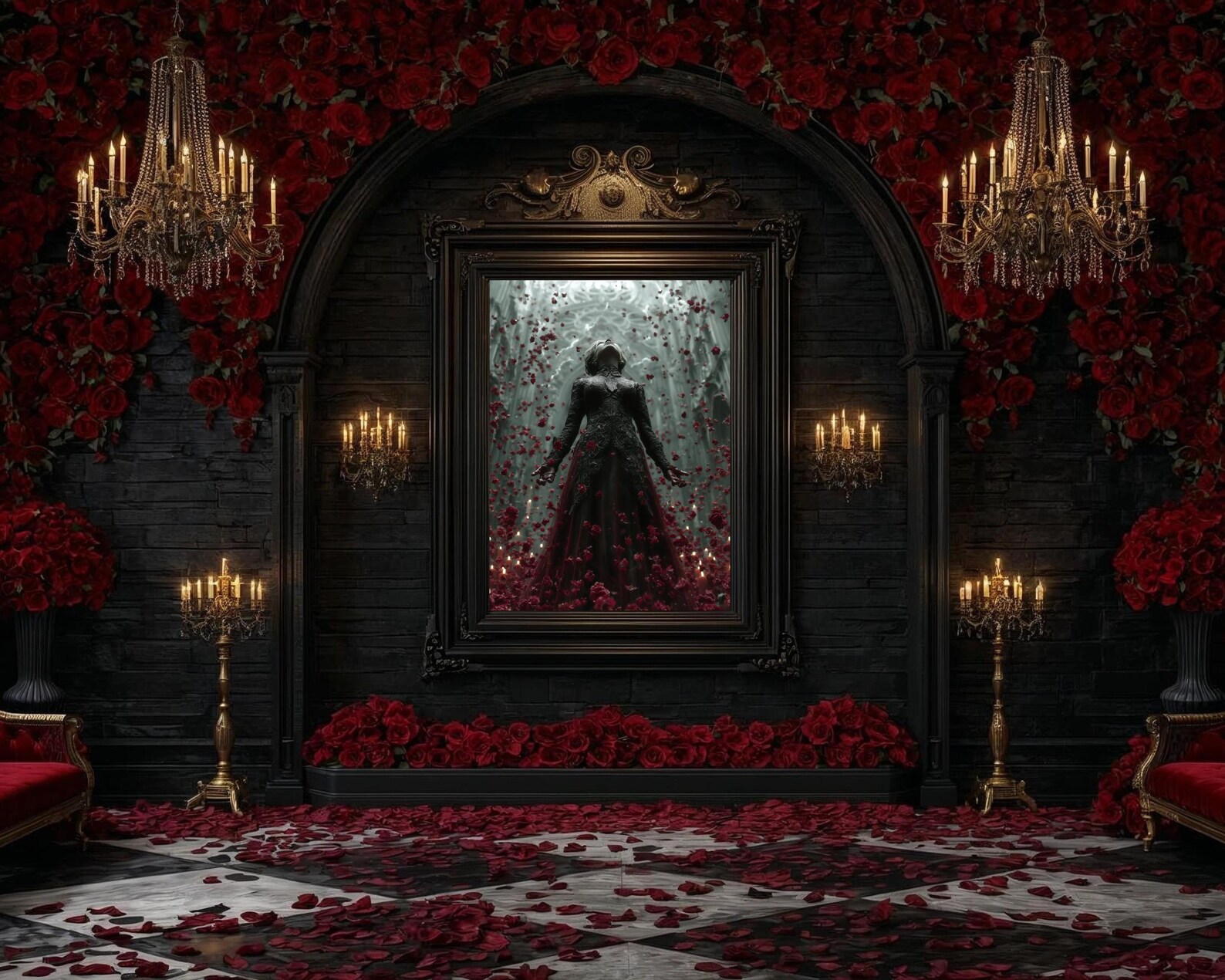 The Witching Hour | Gothic Sorceress in Cathedral of Roses | Dark ...