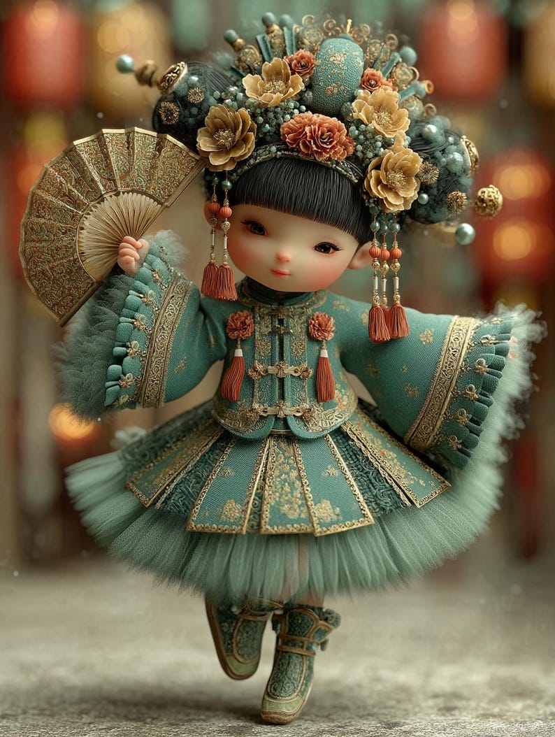Nutcracker Ballerina Doll Print – Chinese Fan Art (digital Download) - Etsy