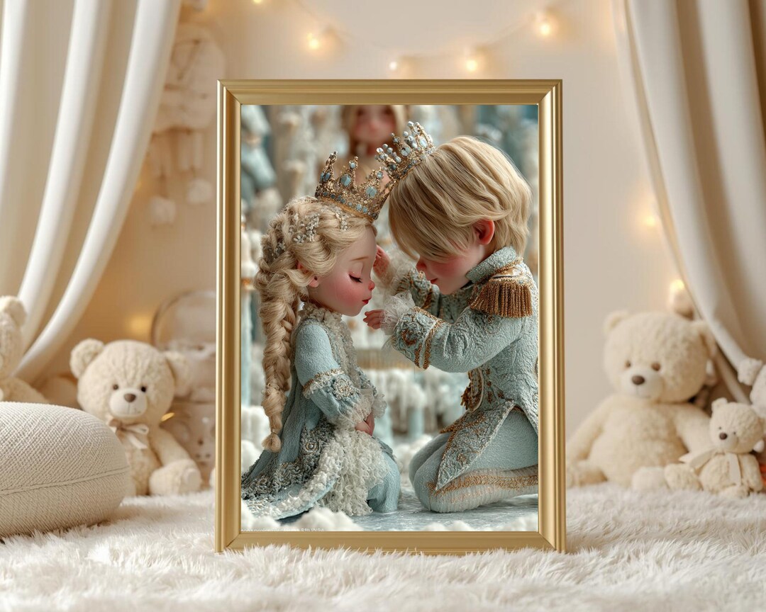 Fairytale Queen Coronation Art Print – Storybook Nursery Decor (digital ...