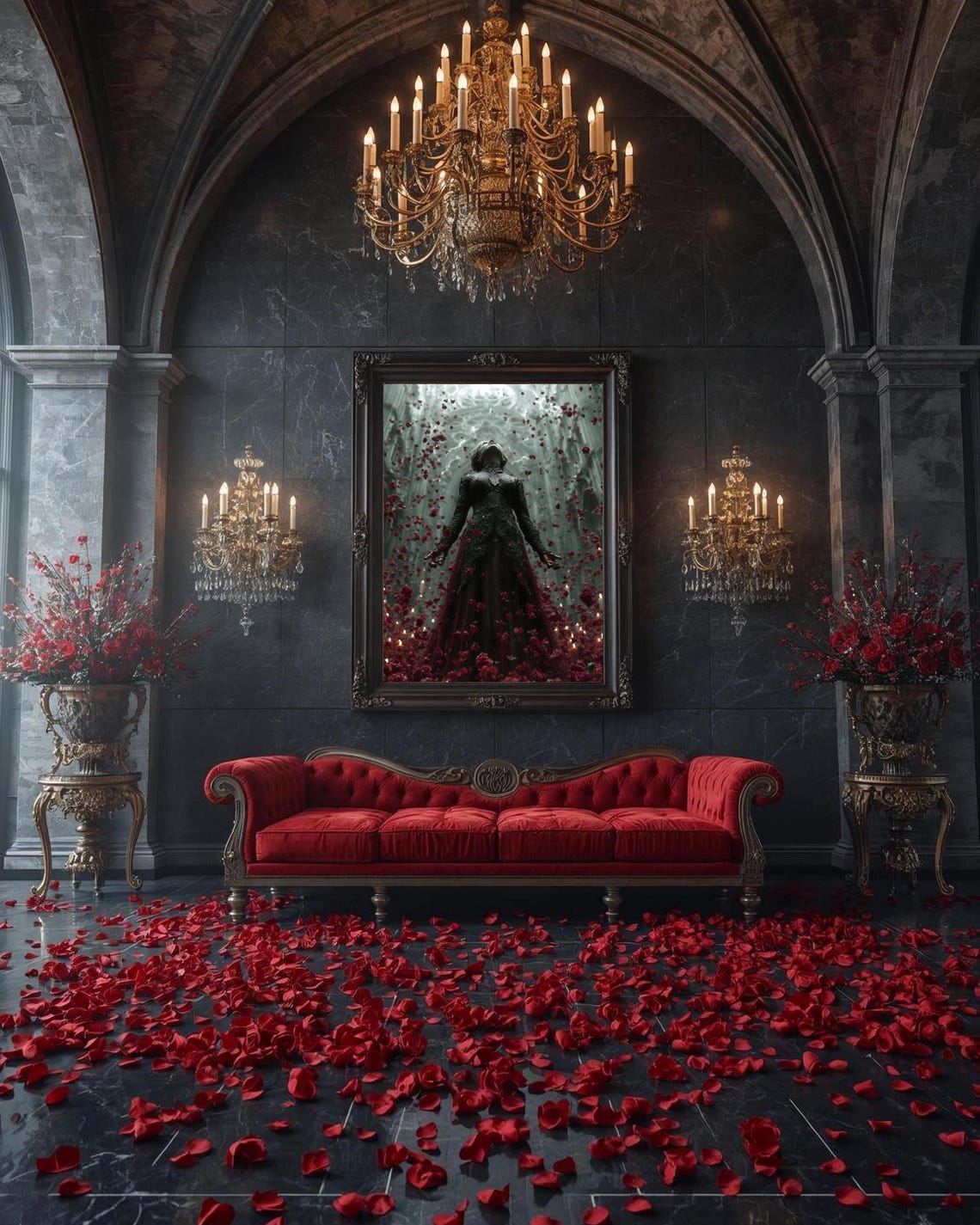 The Witching Hour | Gothic Sorceress in Cathedral of Roses | Dark ...