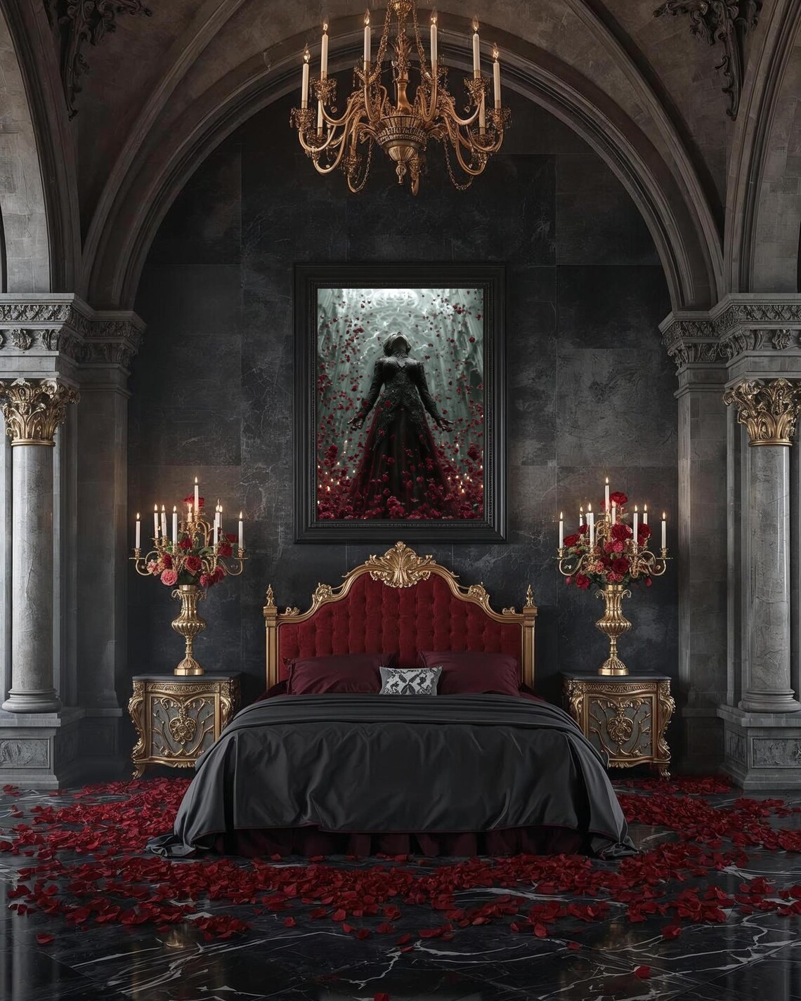 The Witching Hour | Gothic Sorceress in Cathedral of Roses | Dark ...