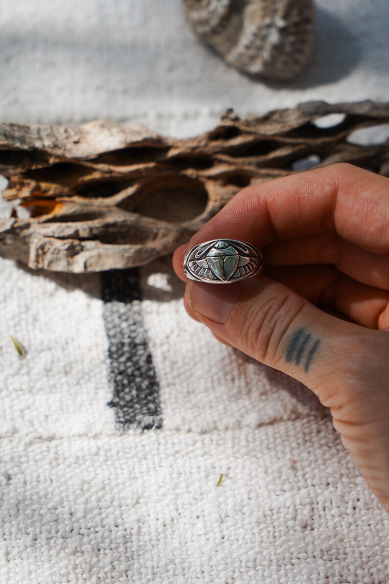 Scarab Ring: Ancient Egyptian Symbol Jewelry - Etsy