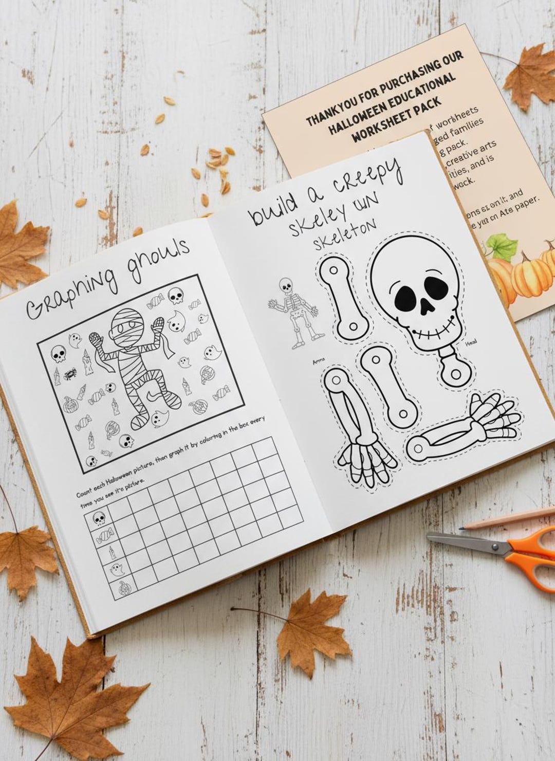50 PDF Halloween Book - Fun Activities for Kids! - Etsy