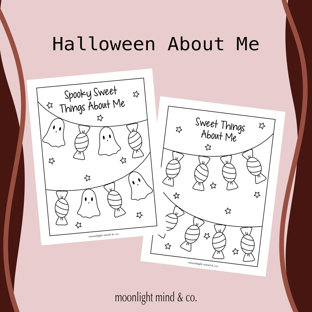 Halloween "about Me" Activity | Counseling Worksheets | Mental Health ...