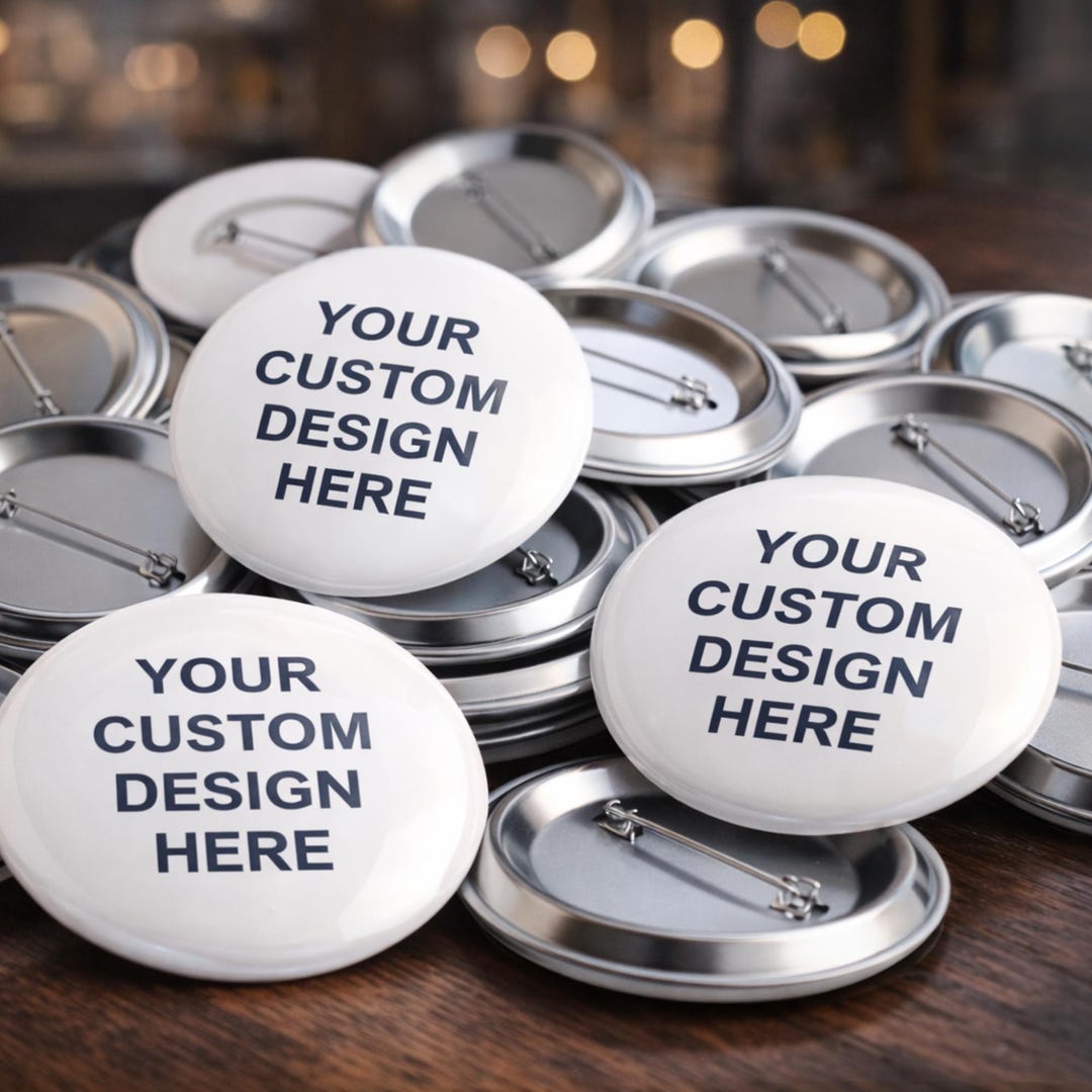 Custom Pin Buttons, Personalized Badges, Design Your Own, 2.25" & 3" - Etsy